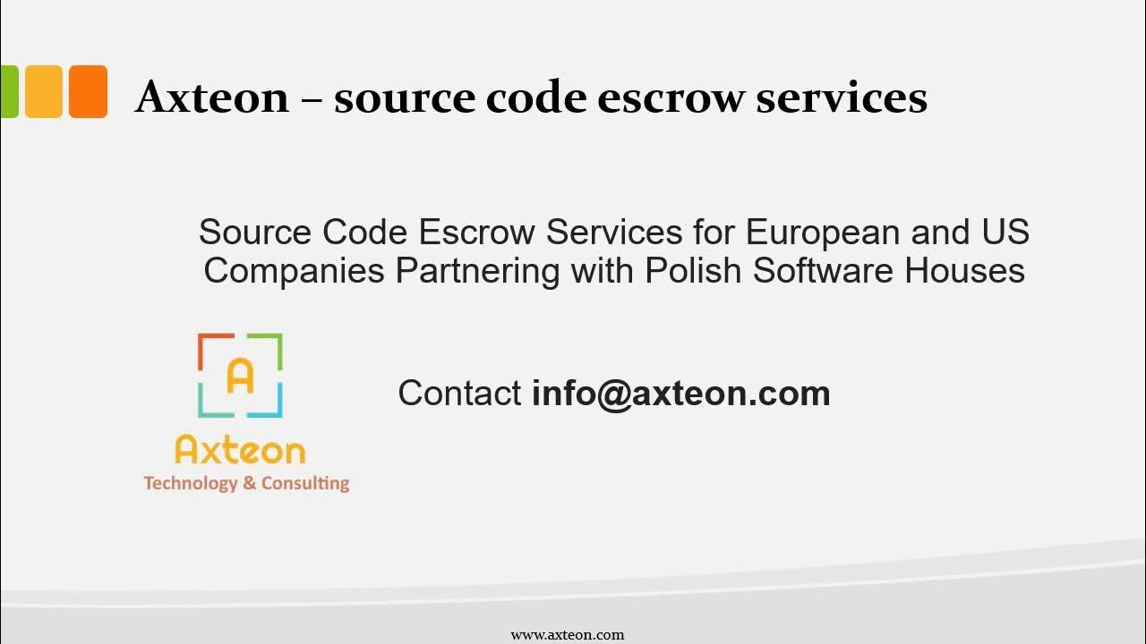 Axteon – source code escrow services , source code escrow verification, software escrow in GxP ...