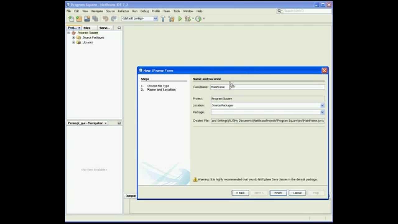 java netbeans tutorial gui make program Square(persegi) - YouTube