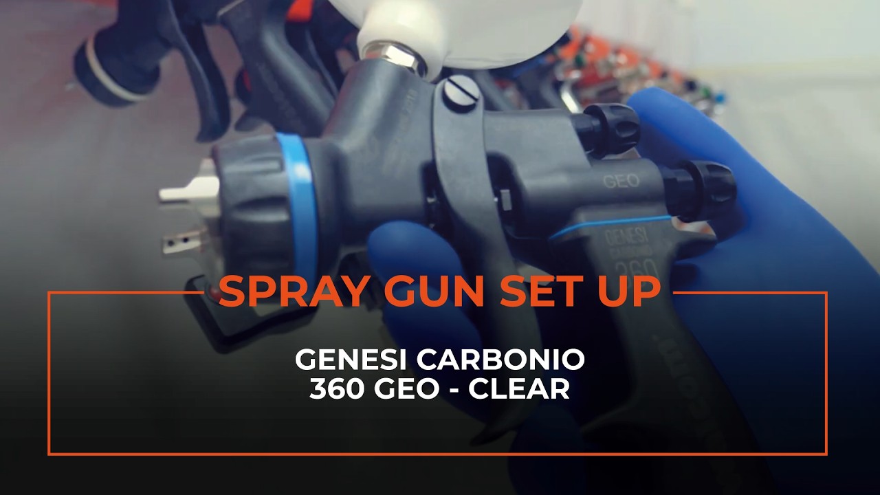 GENESI CARBONIO 360 GEO - CLEAR // Spray Gun Set Up - YouTube