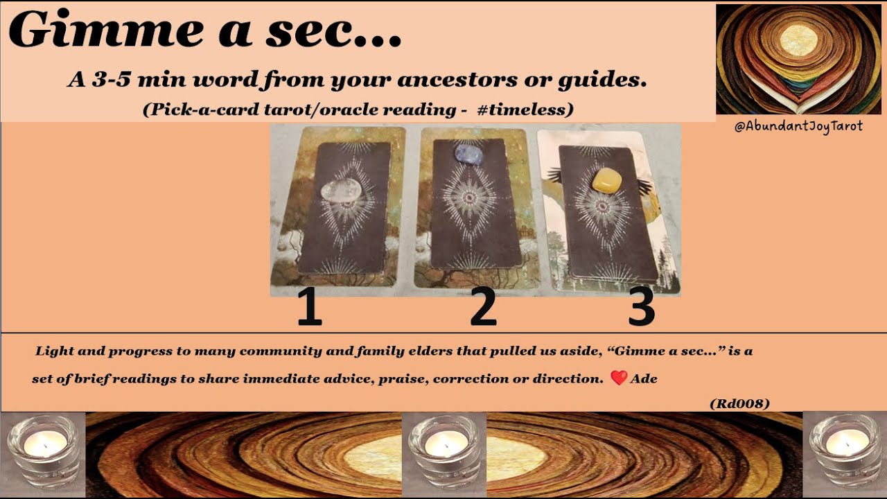 Gimme a Sec ... 3 to 5 Min Messages from Your Guides - YouTube