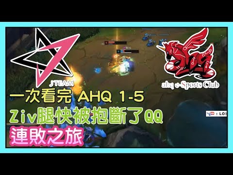 JT VS AHQ，一次看完 AHQ 1-5 連敗，Ziv被抱斷了QAQ，全場精華， LMS 春季賽 W5D1，LMS Spring - YouTube