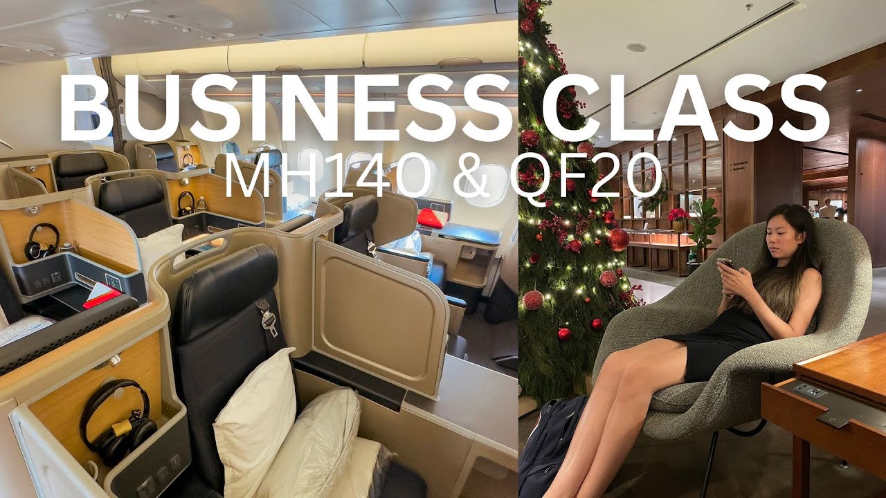 MAS MH140 & Qantas QF20 Business Class - YouTube