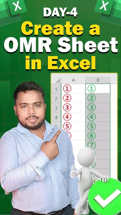 OMR sheet kaise banaye || How to create OMR number in Excel #excel - YouTube