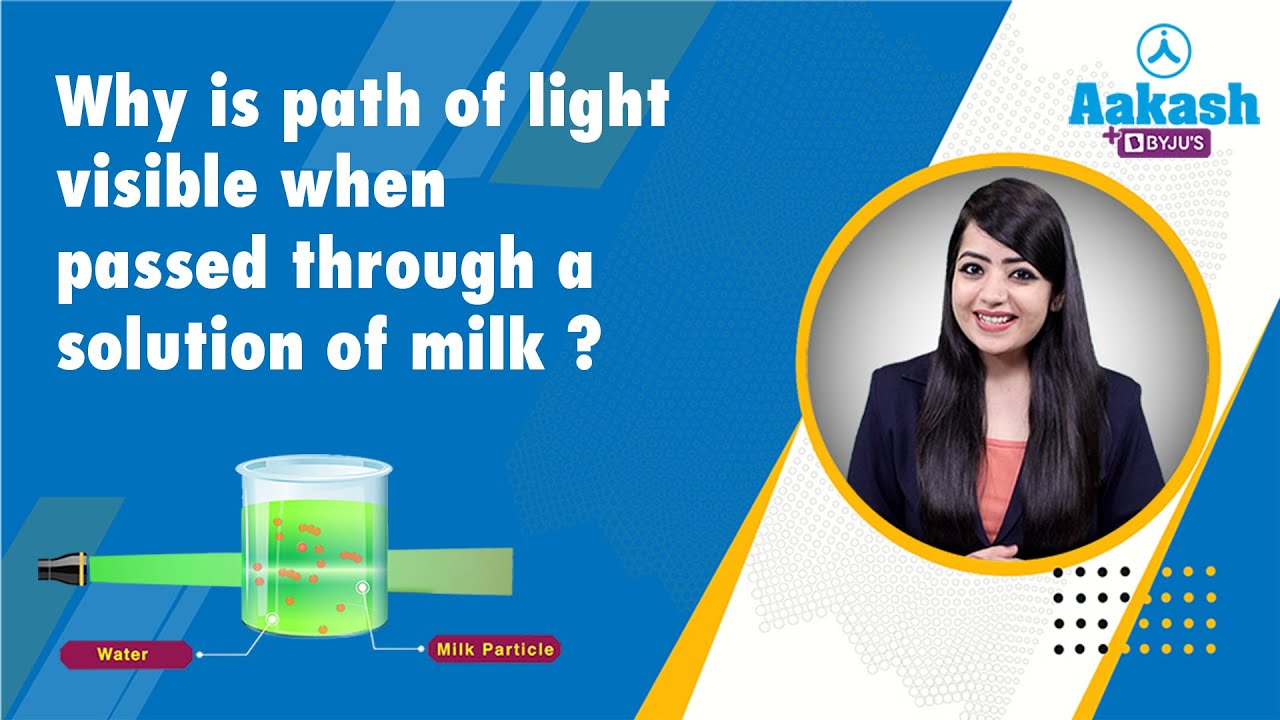 Why is path of light visible when passed through a solution of milk ...