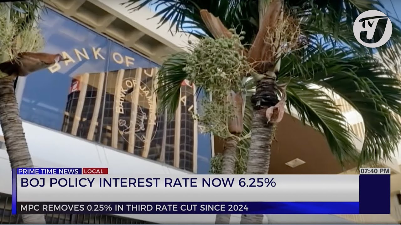 BOJ Policy Interest Rate Now 6.25% | TVJ Business Day - YouTube