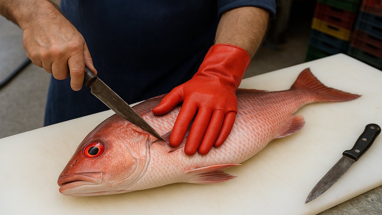 Red Snapper Filleting in Real Time – Fast, Easy, Clean! - YouTube