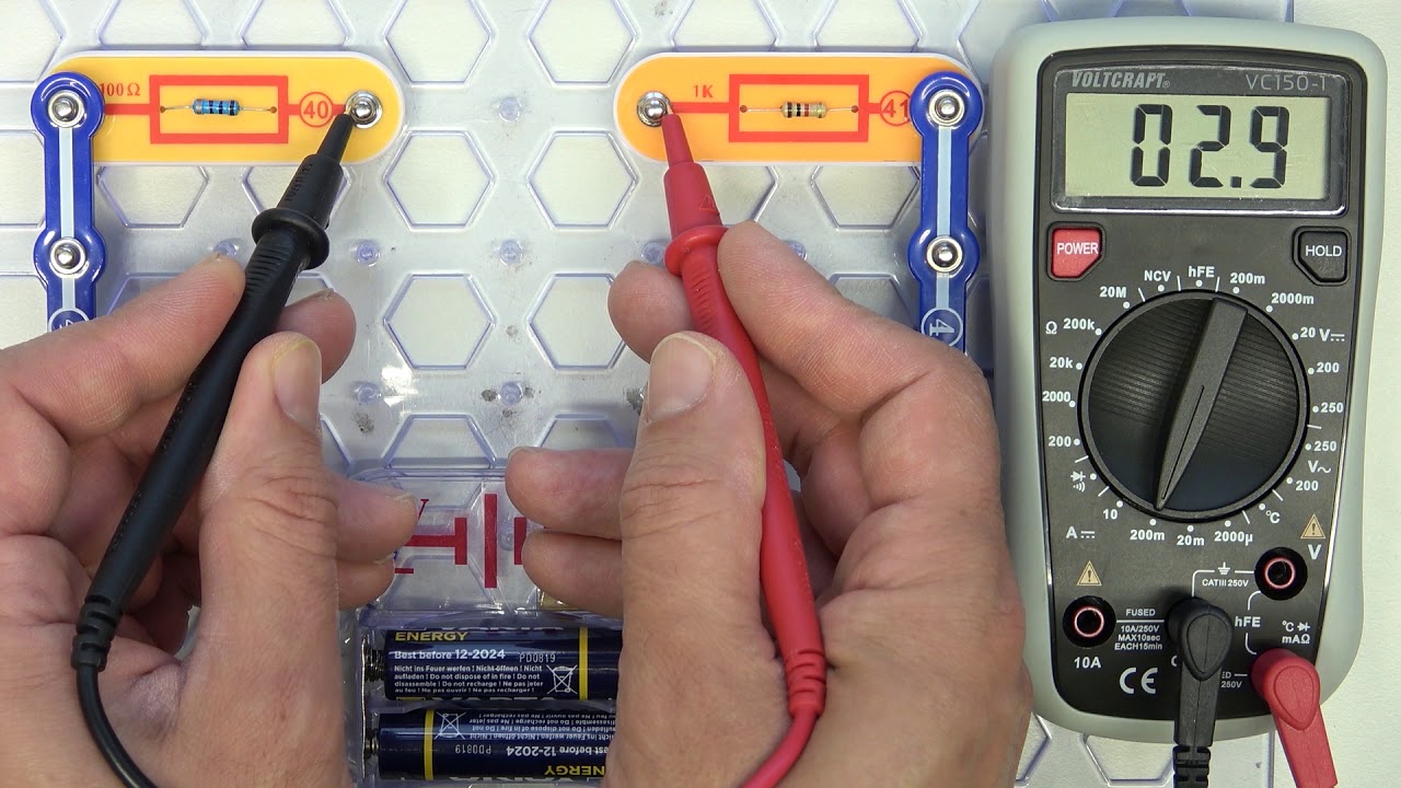 Reihen- und Parallelschaltung von Widerständen - Messung der Spannungen ...