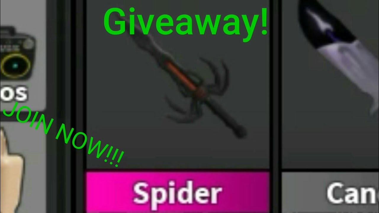 ROBLOX MM2 GIVEAWAY GODLY SPIDER!(GIVEAWAY ENDED) - YouTube