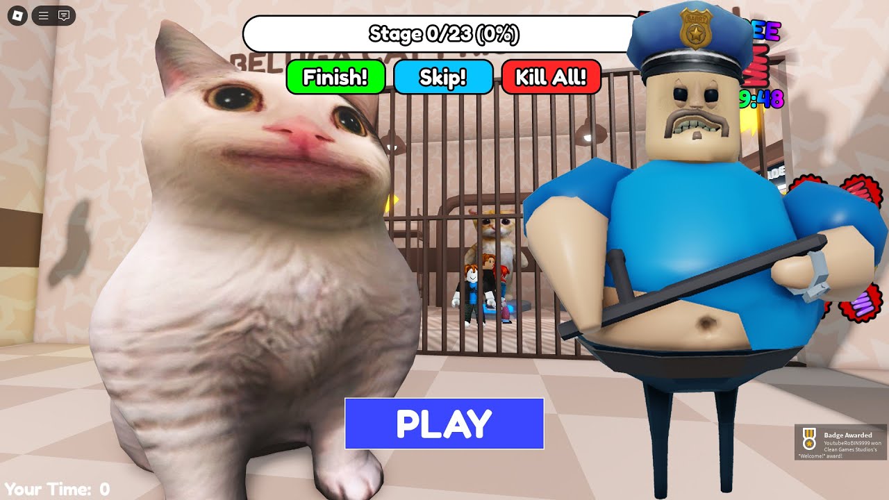 Roblox | BELUGA CAT'S PRISON RUN! Obby | RoBIN - YouTube