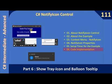 C# NotifyIcon Control | Part 6 - Code System Tray & Tooltip ...