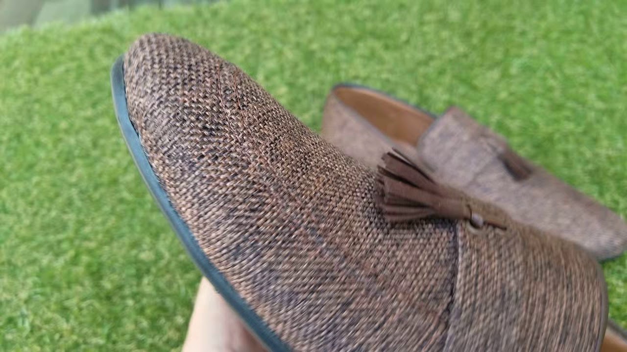 Brown jute loafer - YouTube