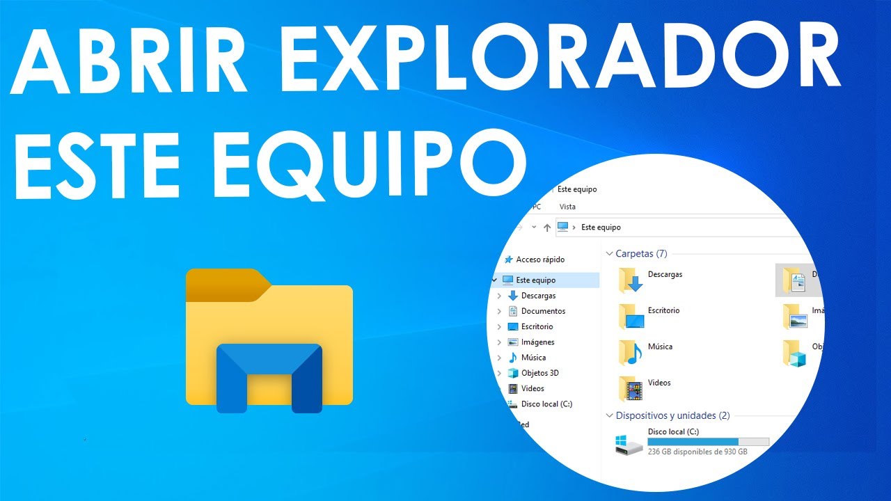 Abrir el Explorador de Archivos en Este Equipo en Windows 10 - YouTube