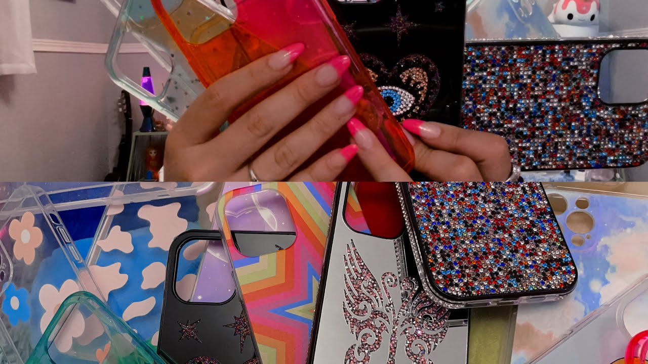 ASMR phone case collection, whispering & tapping sounds :) - YouTube