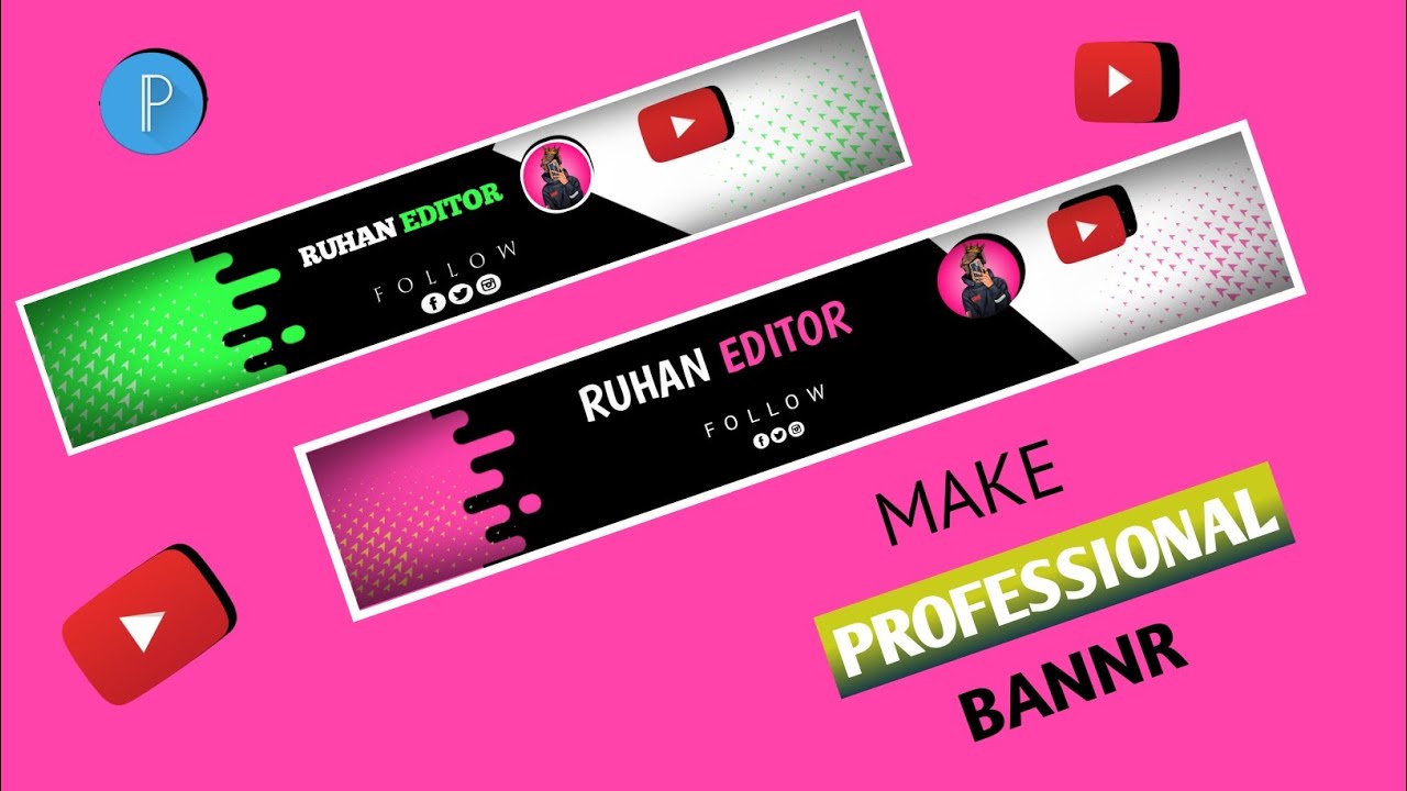 How to make professional youtube benner on mobile / channel Art kaise ...
