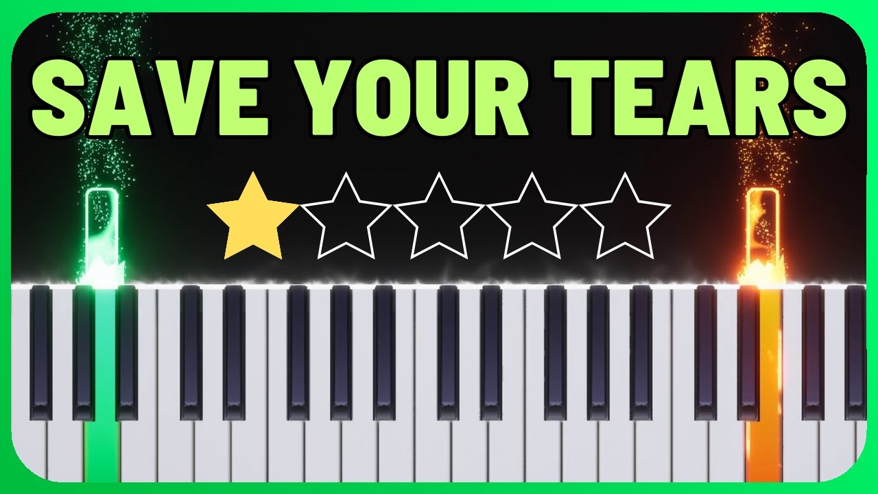 The Weeknd - Save Your Tears - Easy Piano Tutorial with Sheet Music ...
