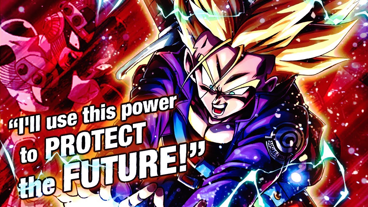 *CRIES IN NO BUFF* 598% RED SSJ Future Trunks In Dragon Ball Legends ...