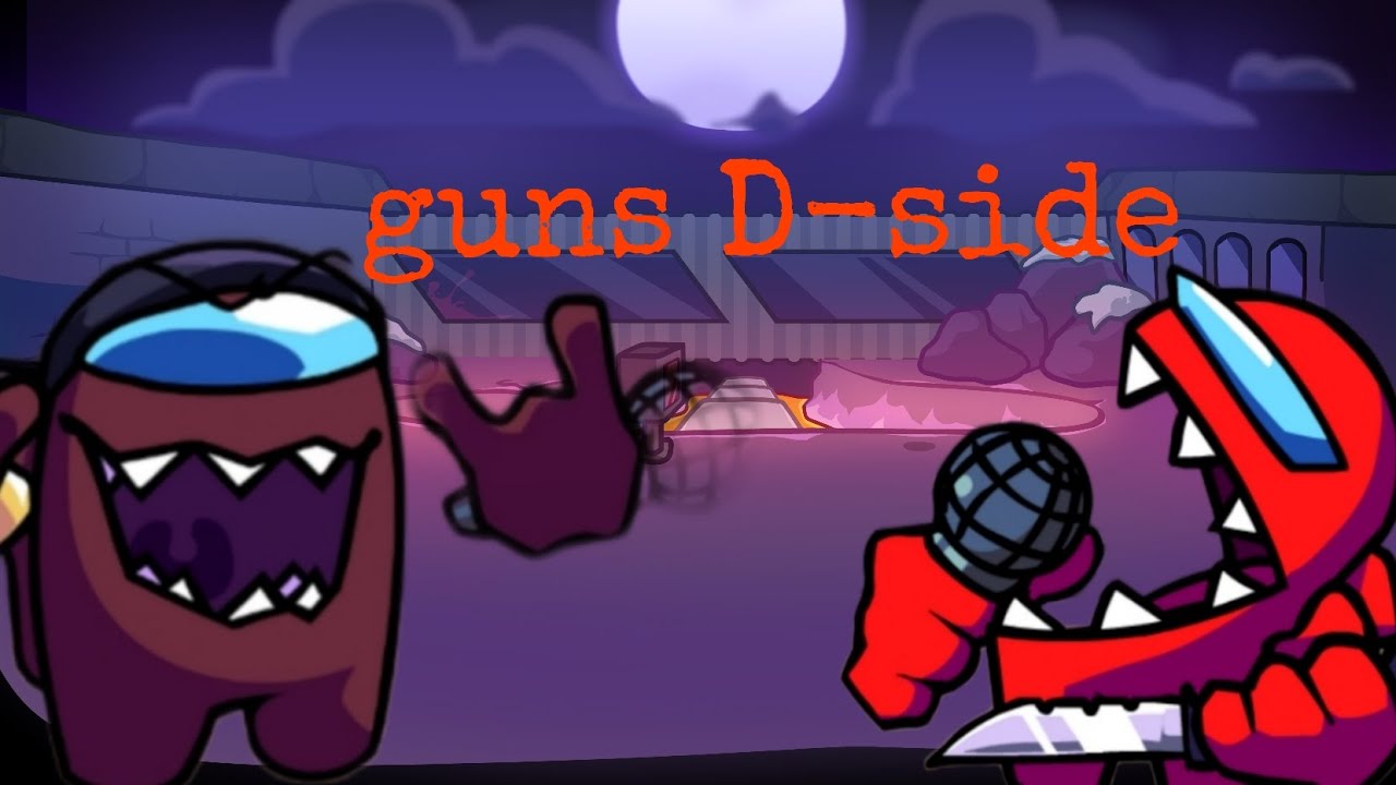 fnf guns D-side but maroon and red impostor sings it - YouTube
