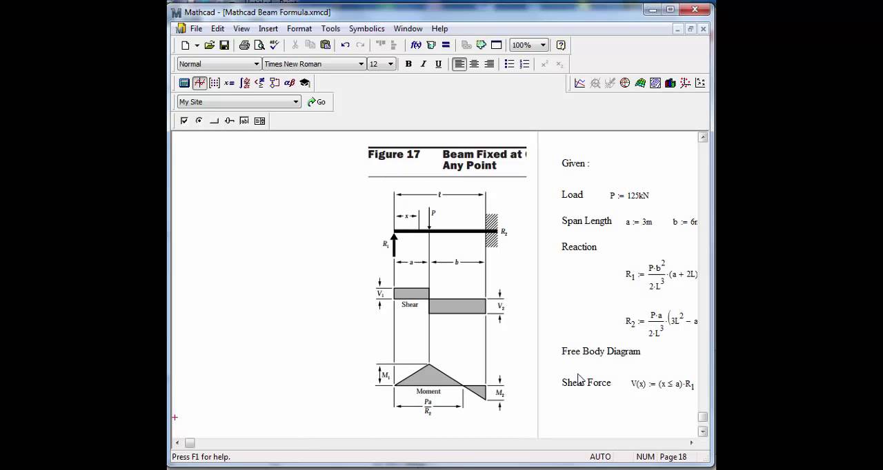 Mathcad-Beam Design Formulas-17 - YouTube