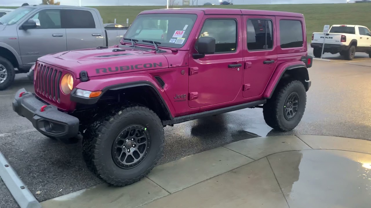 Limited Edition Pink 2021 Jeep Wrangler Rubicon - YouTube