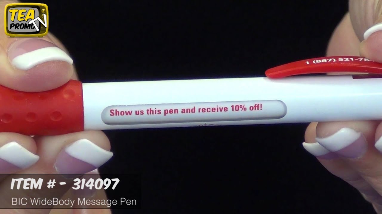 Promotional Bic® Widebody Message Pen (Rotating Window Message Pen ...