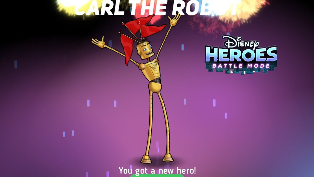 CARL THE ROBOT NEW HERO UNLOCK DISNEY HERO BATTLE MODE - YouTube