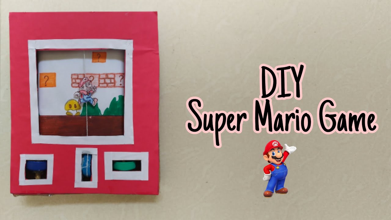 DIY Super Mario Game || How to make a Super Mario game with Cardboard ...