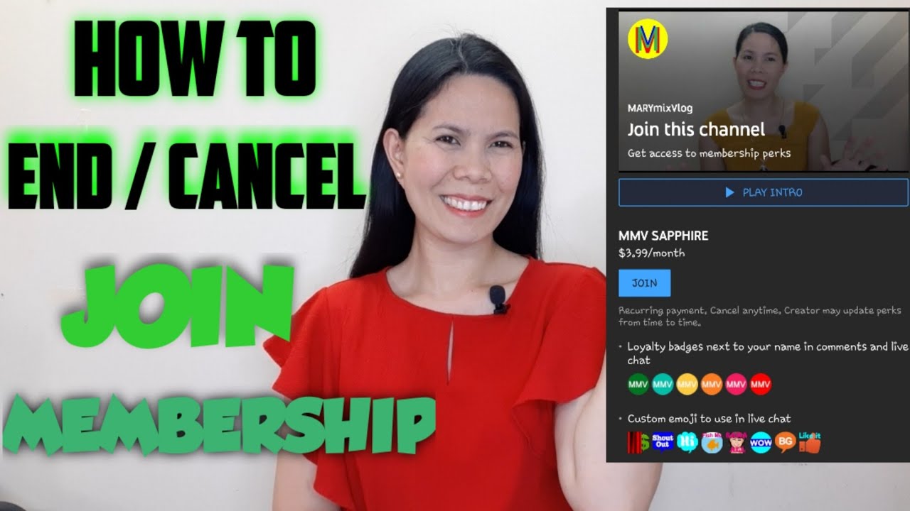 HOW TO END / CANCEL YOUR JOIN BUTTON MEMBERSHIP - YouTube