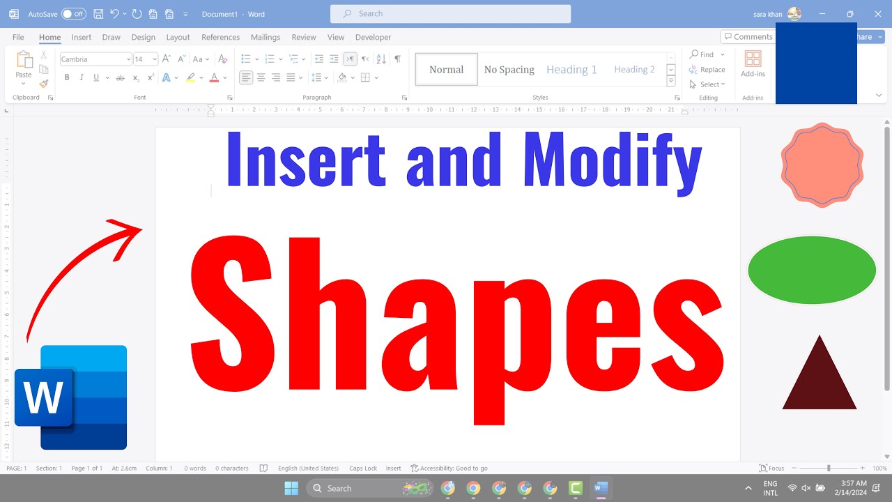 Insert Shapes Pc And Mac How To Insert And Modify Shapes In Microsoft