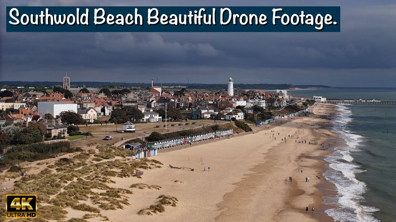 Beautiful Southwold Beach Aerial Views | 4K Drone Flight - YouTube