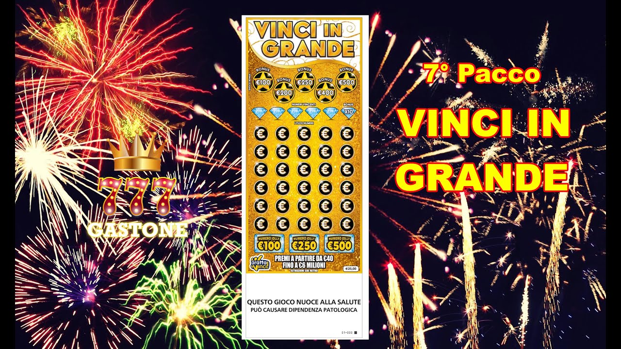 VINCI IN GRANDE PACCO 7 PARTE prima GRATTA E VINCI - YouTube