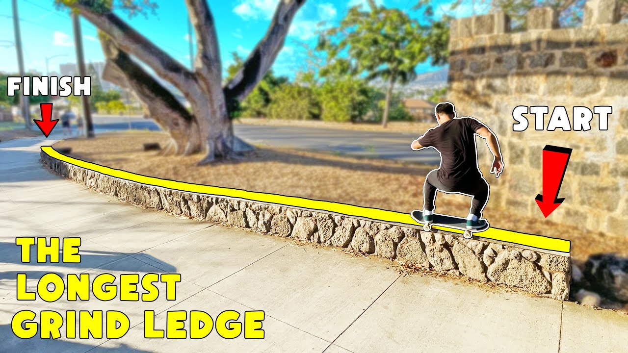 EXTREMELY LONG LEDGE GRIND CHALLENGE - YouTube