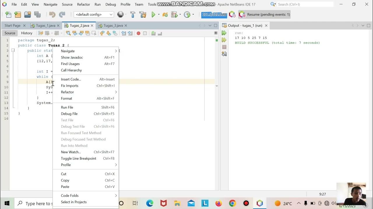 Lanjutan pembahasan program aray 1 dimensi pada bahasa pemrograman java ...