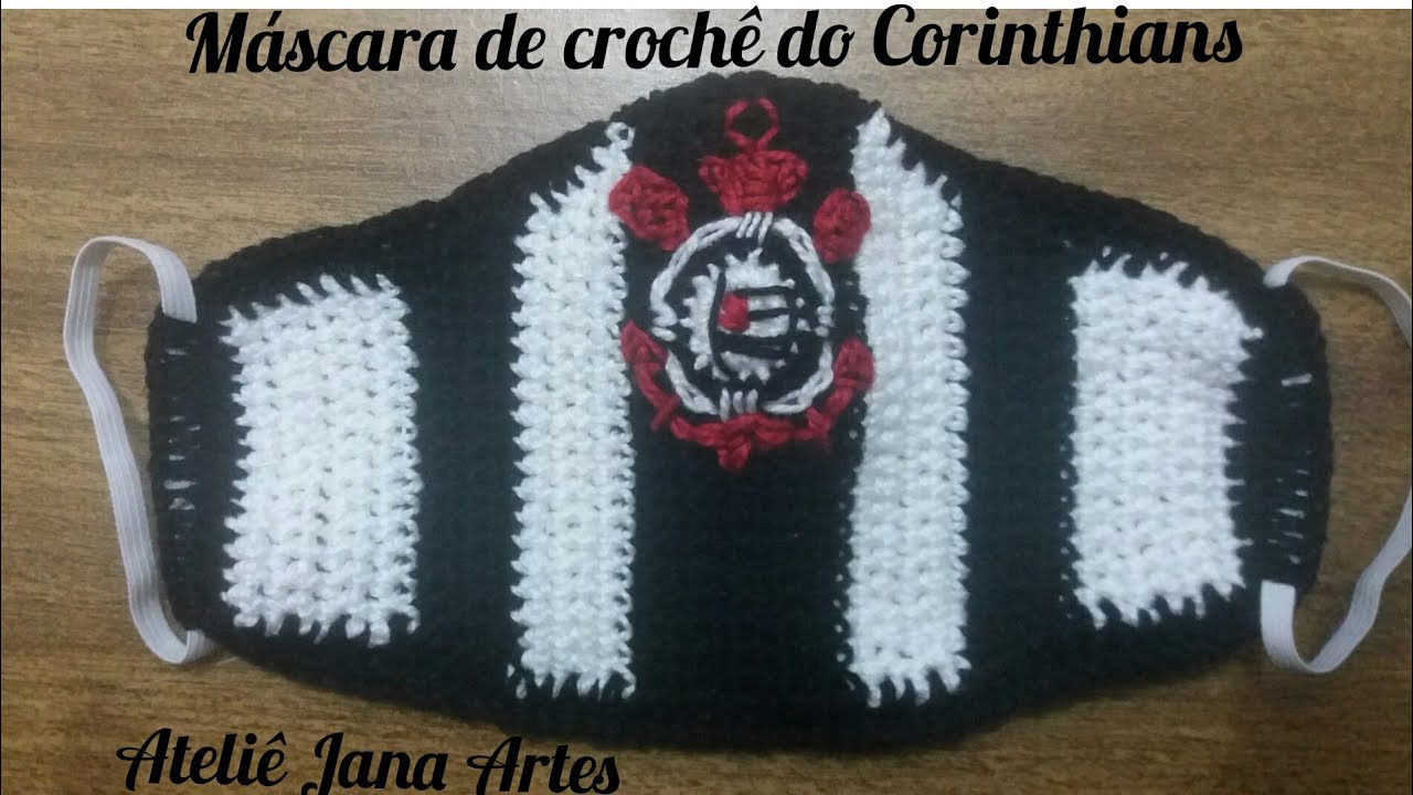 Máscara de crochê do Corinthians - Parte 1 - YouTube