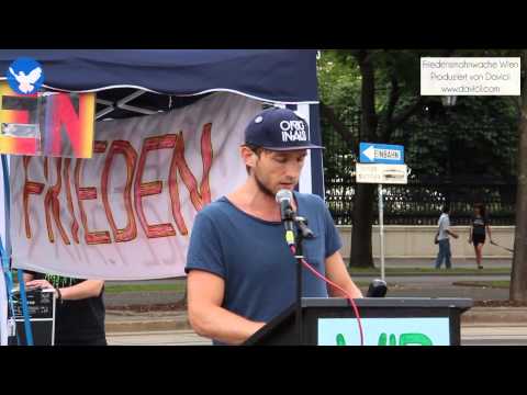 12. Friedensmahnwache in Wien: Geri macht den Aufruf zu einer friedlichen Ukraine Demo (14.7.2014)