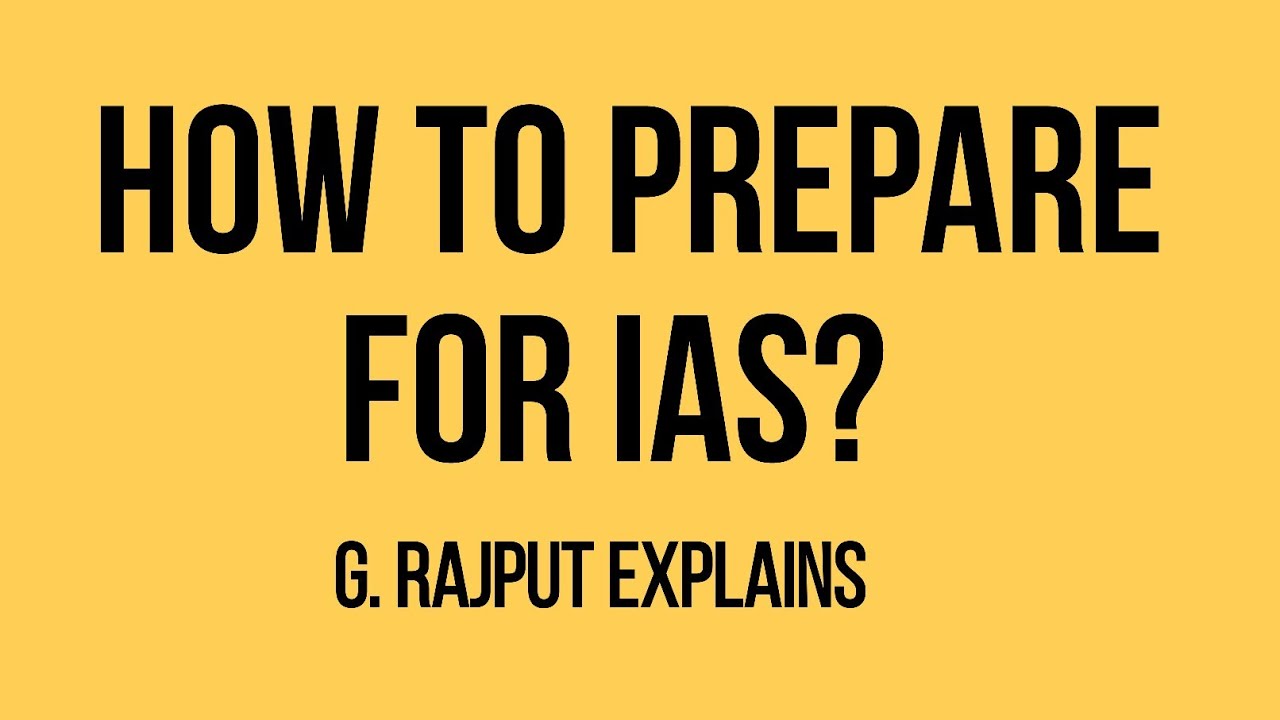 How to Prepare for IAS? Class 1 - YouTube