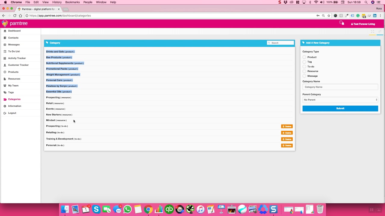 How to create Categories in Pamtree - Pamtree MLM App - YouTube