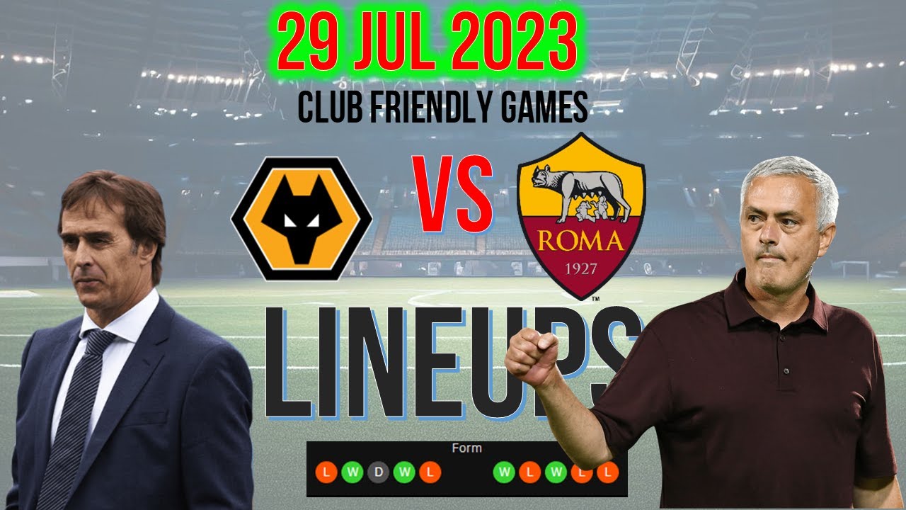 Wolves vs Roma Possible Lineups | Club Friendly Games - YouTube