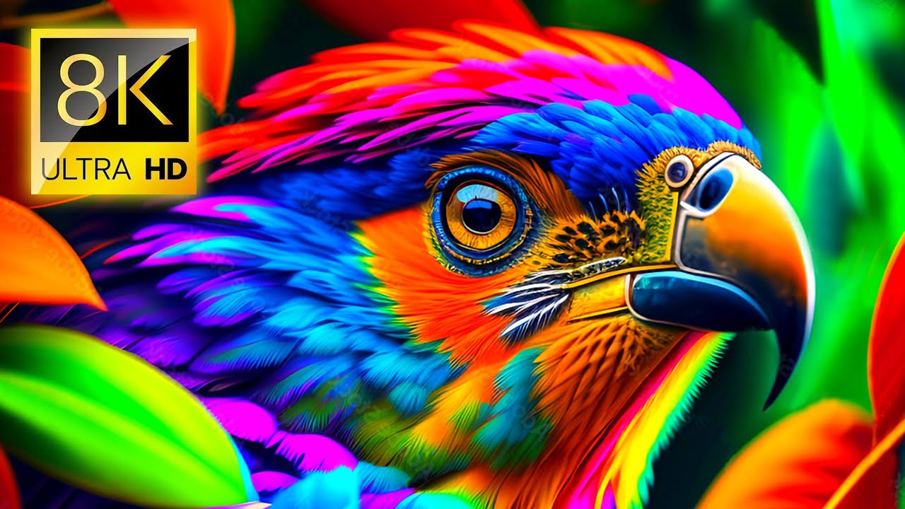 Vibrant Closeup: Discover the World of Colorful Birds in 8K HDR | Ultra ...