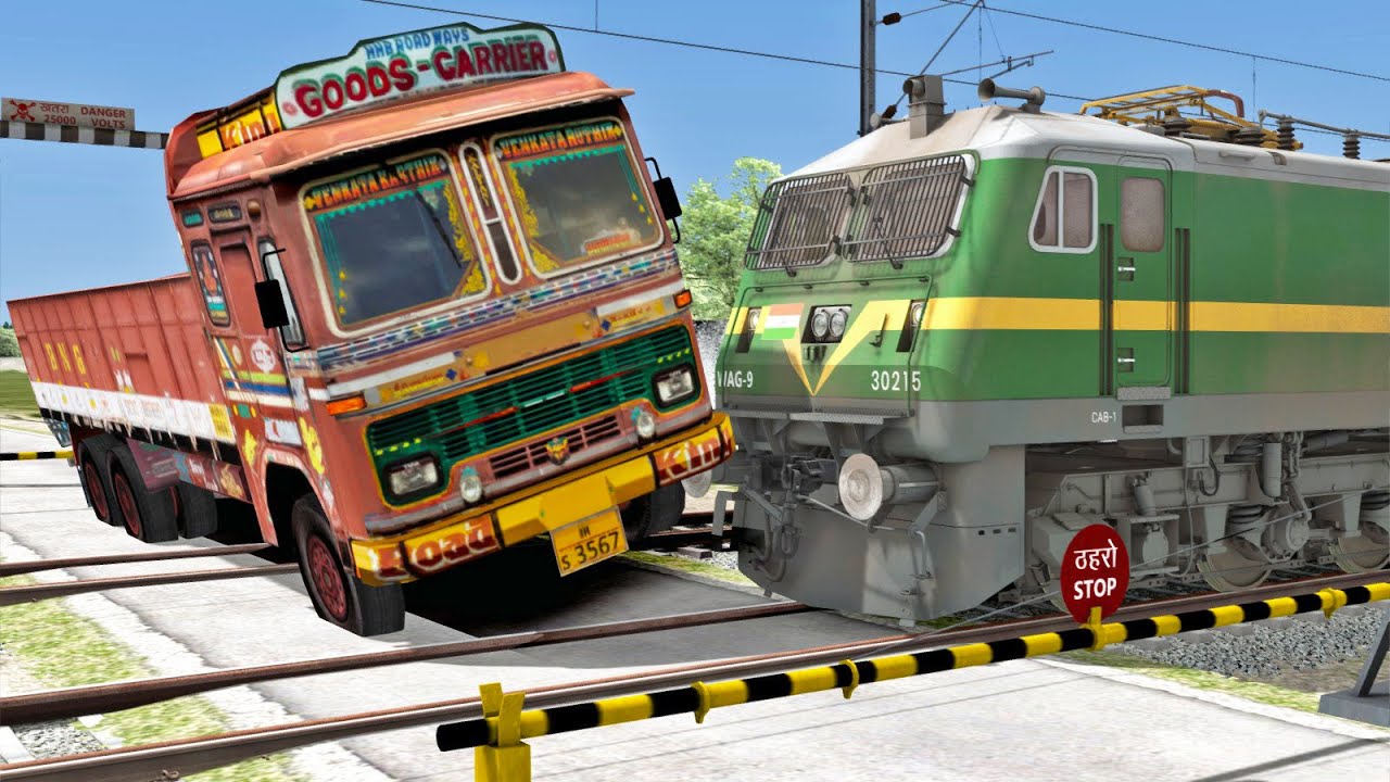 Heavy Truck vs Train : Stops The Train | Train simulator 2025 - YouTube