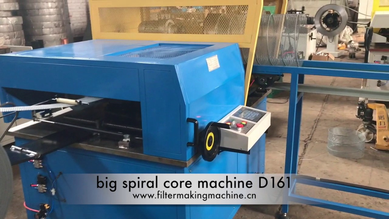 big spiral core machine D161 www.filtermakingmachine.cn - YouTube