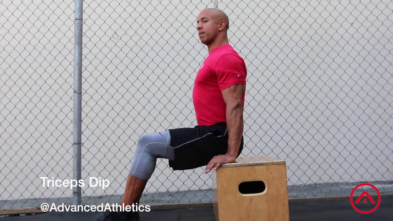 Advanced Athletics - Triceps Dip Contraction Exercise - YouTube