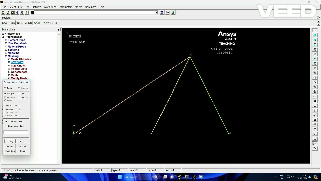 Analysis of truss on Ansys APDL 1 - YouTube