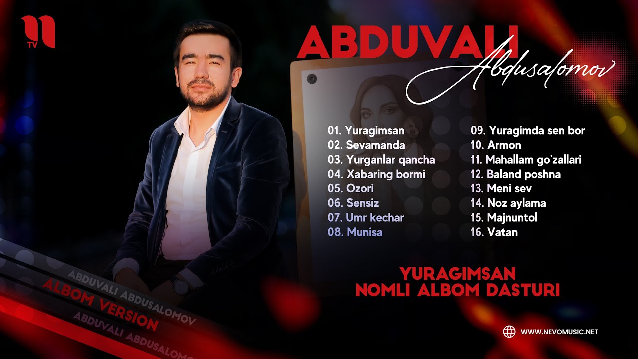 Abduvali Abdusalomov - Yuragimsan nomli albom dasturi - YouTube