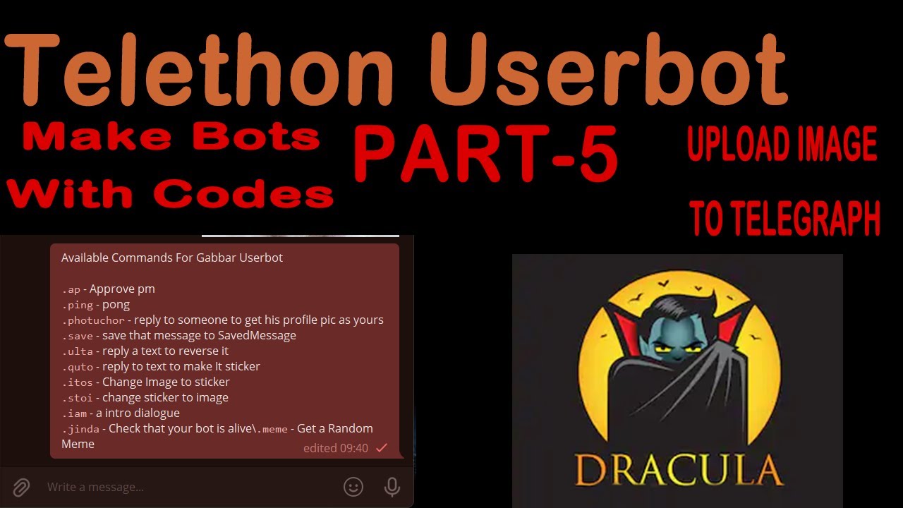 UPLOAD IMAGE TO TELEGRAPH | Make Your Own Telegram UserBot Using ...