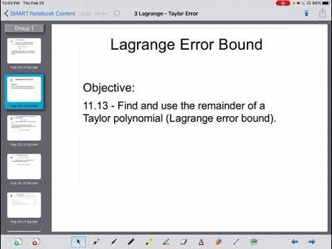 11.3 Notes Lagrange Error Bound Part 1 - YouTube