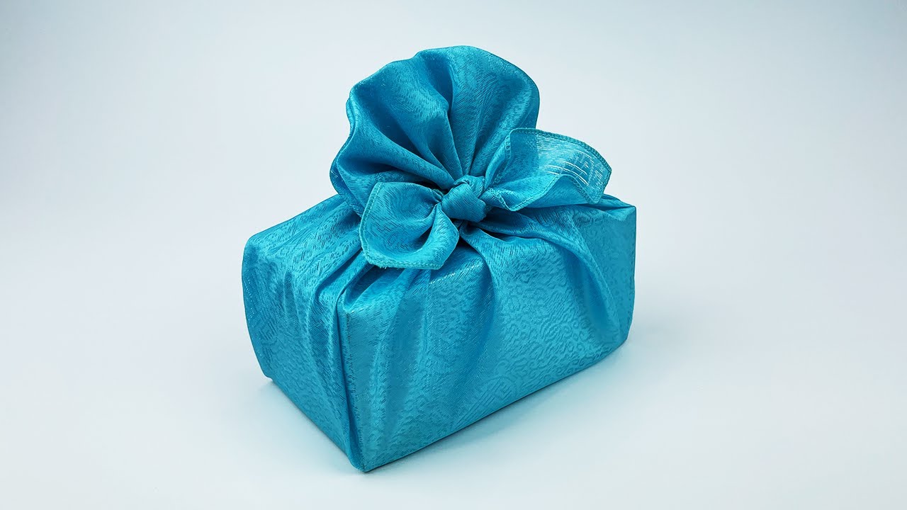 부채매듭(맨드라미매듭) 보자기선물포장법- Gift Wrapping with Korean Bojagi (Cockscomb Knot ...