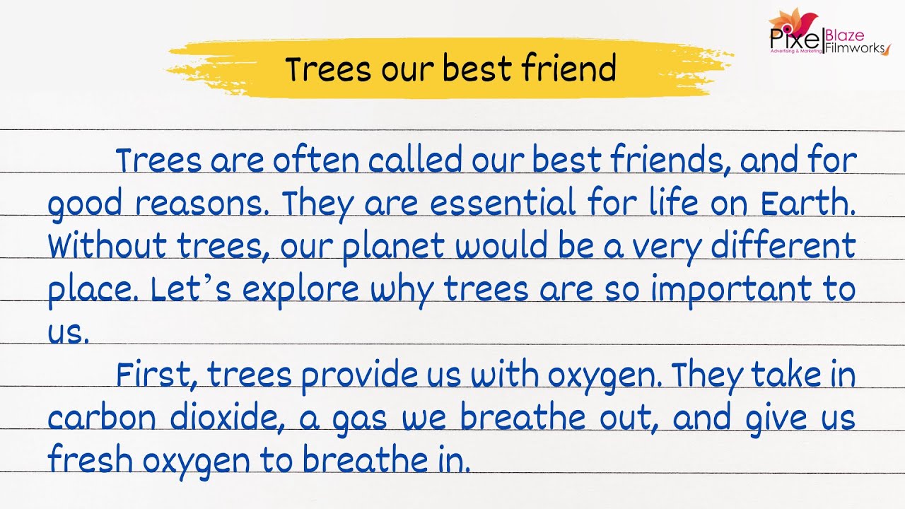 Essay On Trees Our Best Friend In English | Trees Our Best Friend Essay ...