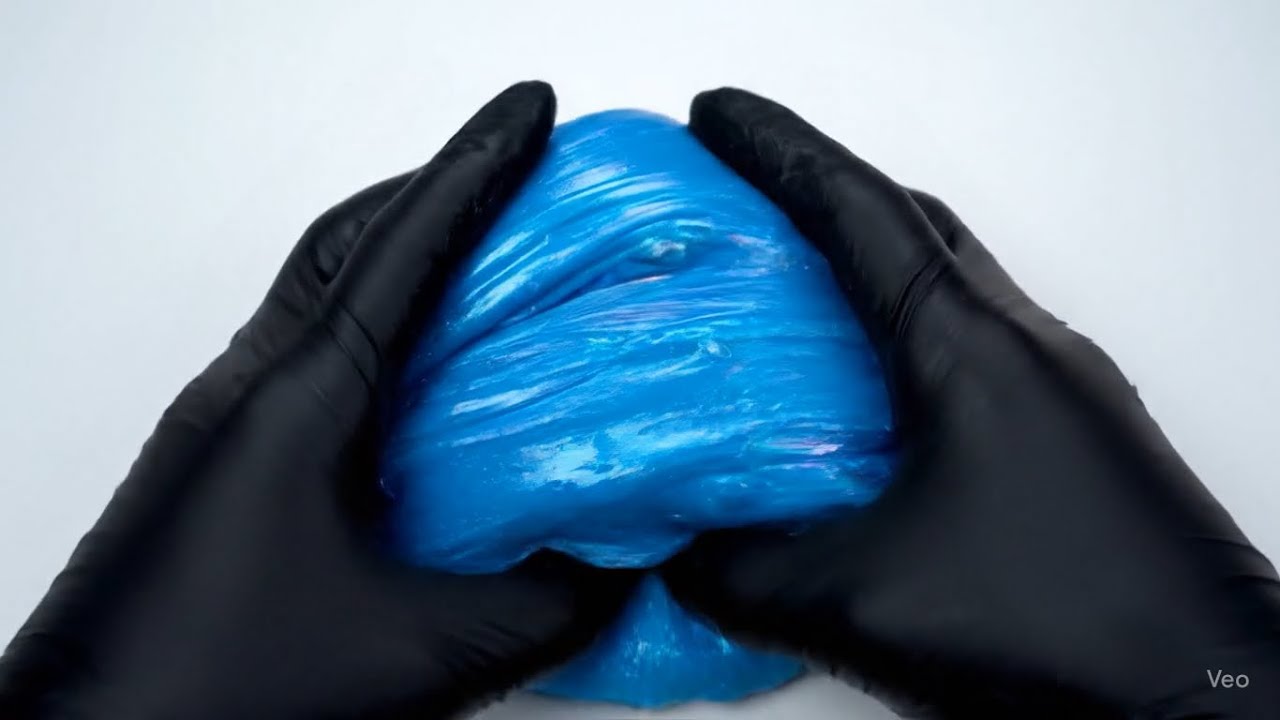 Metallic Blue Slime Squishy = ASMR Satisfaction 💙 - YouTube