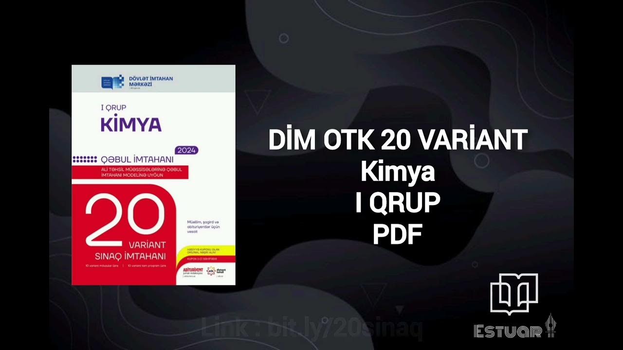 DİM OTK Kimya I Qrup 20 Variant Sınaq Kitabı PDF ! - YouTube
