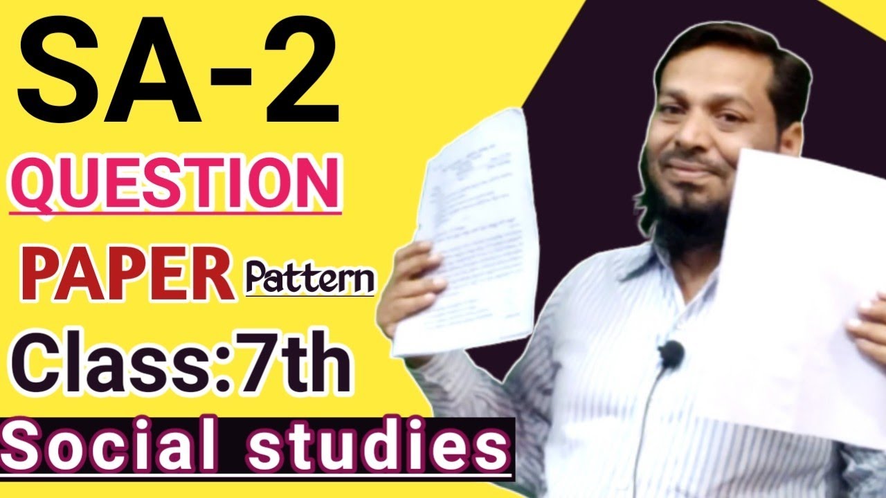 7th class SA-2 Question paper pattern||SOCIAL STUDIES - YouTube